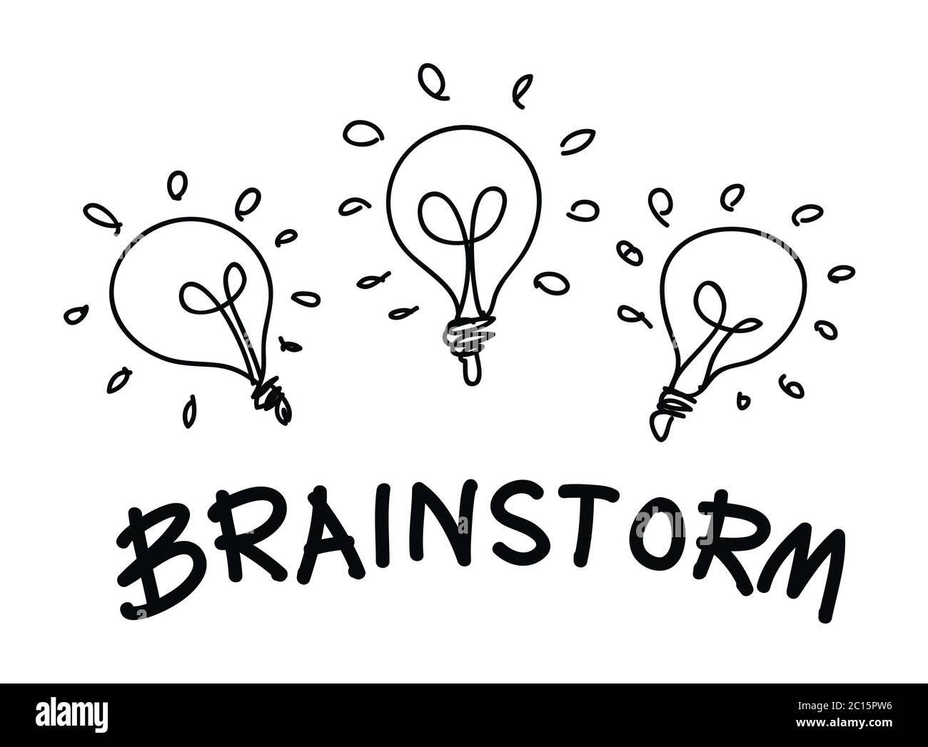 Brainstorm creative idea, Success concept, lamp vector design Stock ...