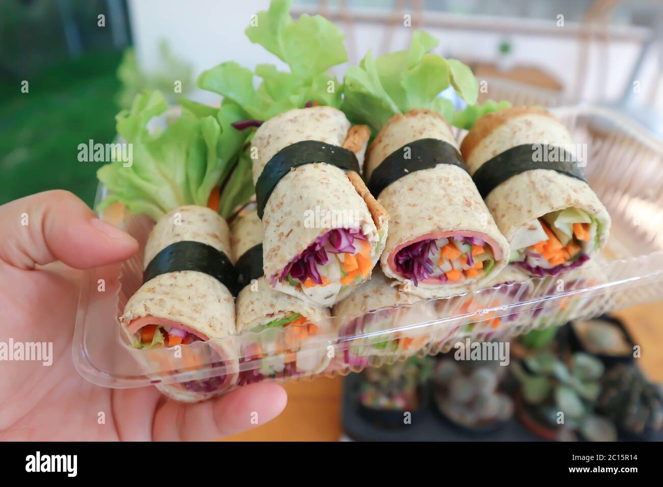 bread roll, rolls or vegetable roll in the box Stock Photo - Alamy