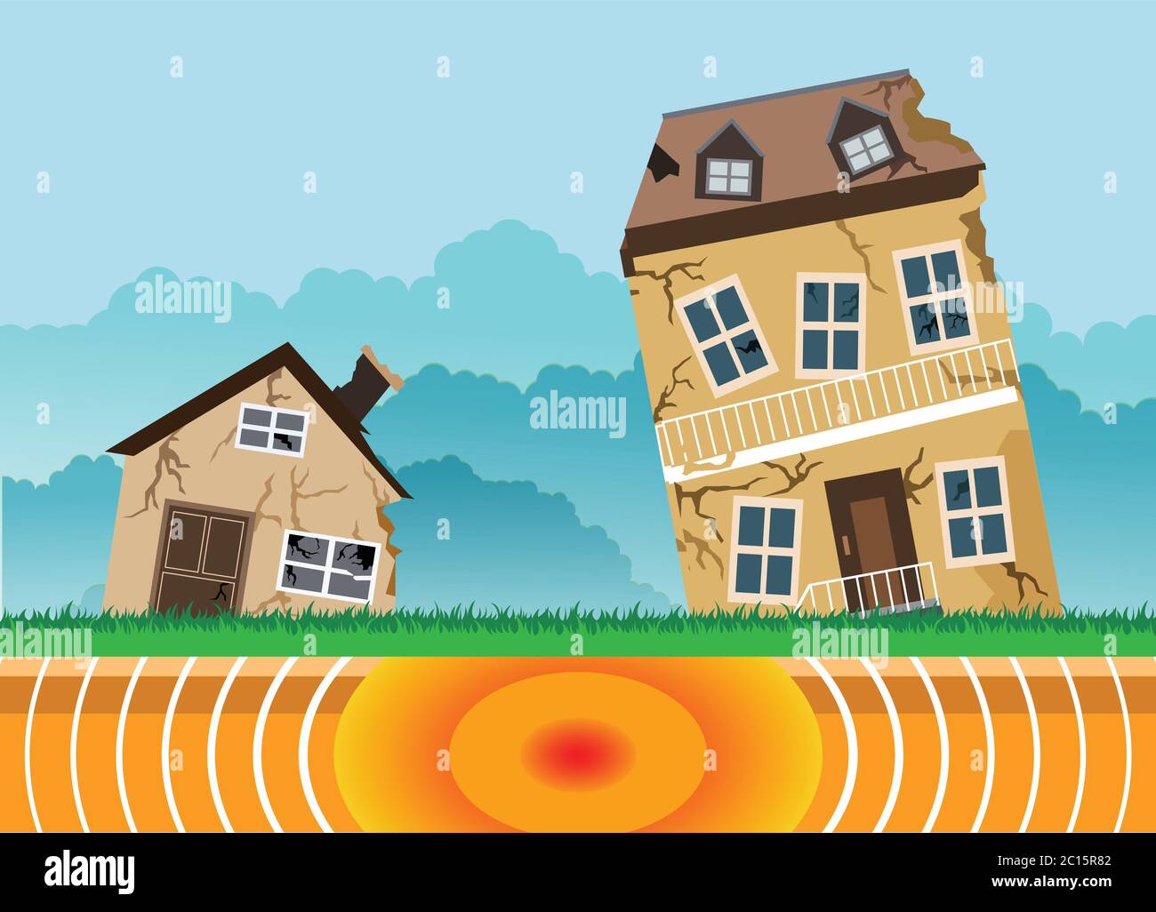 Earthquake , Natural disasters ,vector design Stock Vector Image & Art ...