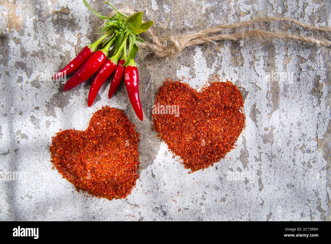 The heart of chilli Stock Photo - Alamy