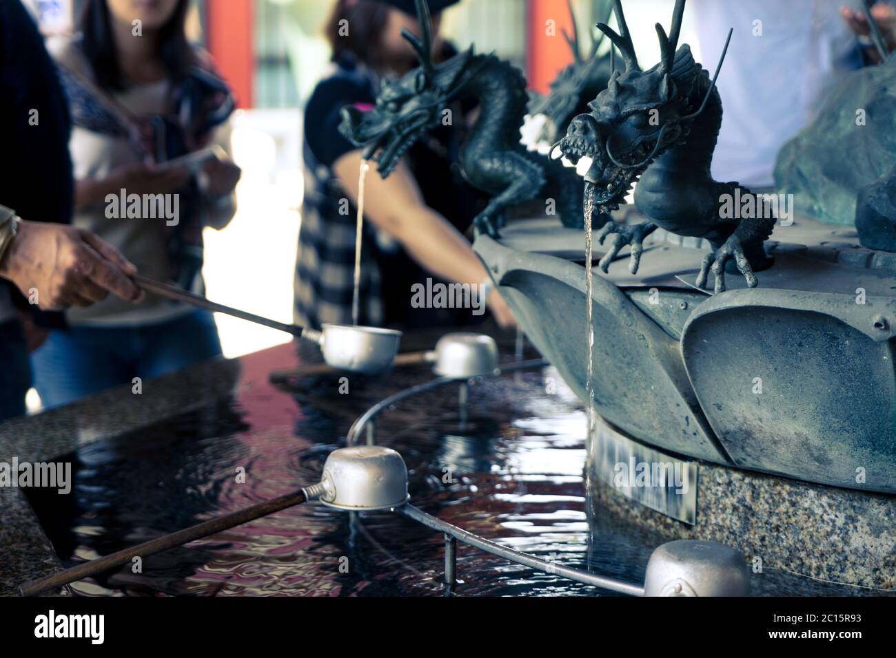 wooden spoon in tokyo temple Stock Photo - Alamy