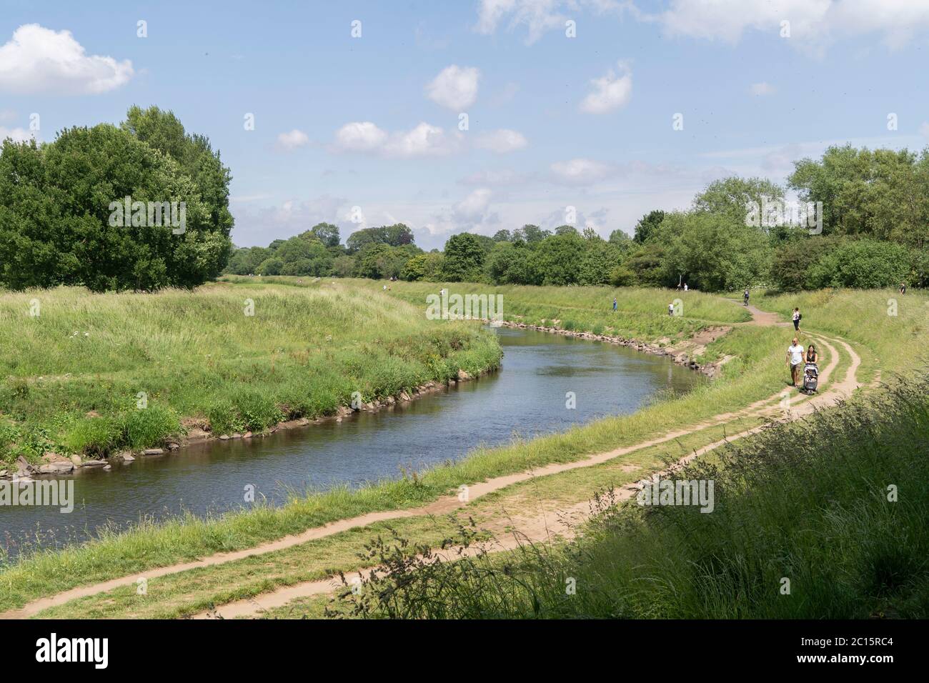 Manchester, UK. 13th June, 2020. View of the Mersey River that runs ...