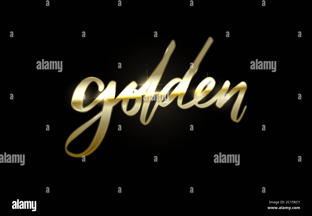 Design Elegant Golden Typography Design. Vector Illustration Stock ...