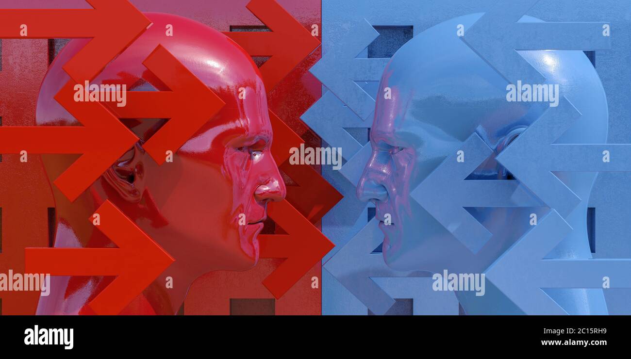 Schematic Image of Confrontation Stock Photo - Alamy