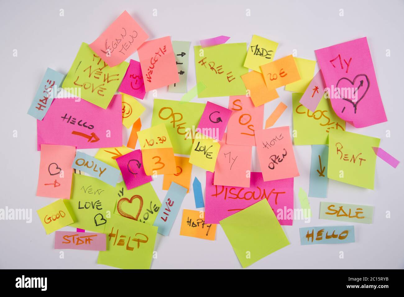 Notes of the day Stock Photo - Alamy