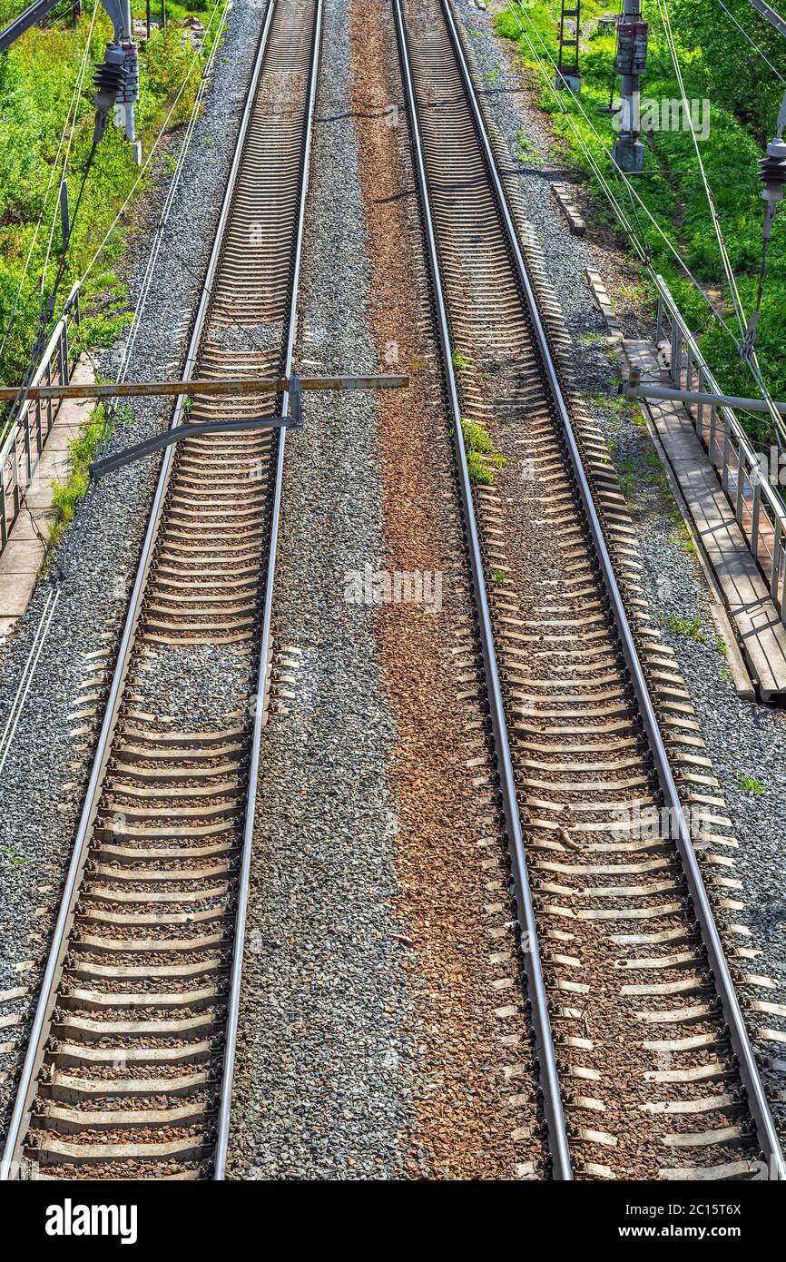 Railway Track Top View