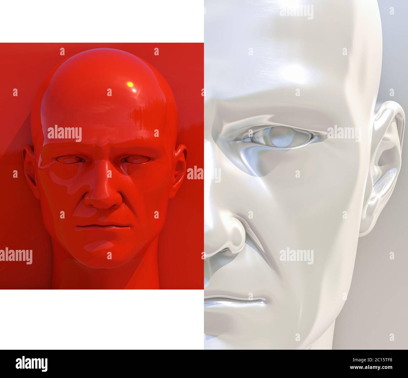 Pop Art Heads Stock Photo - Alamy