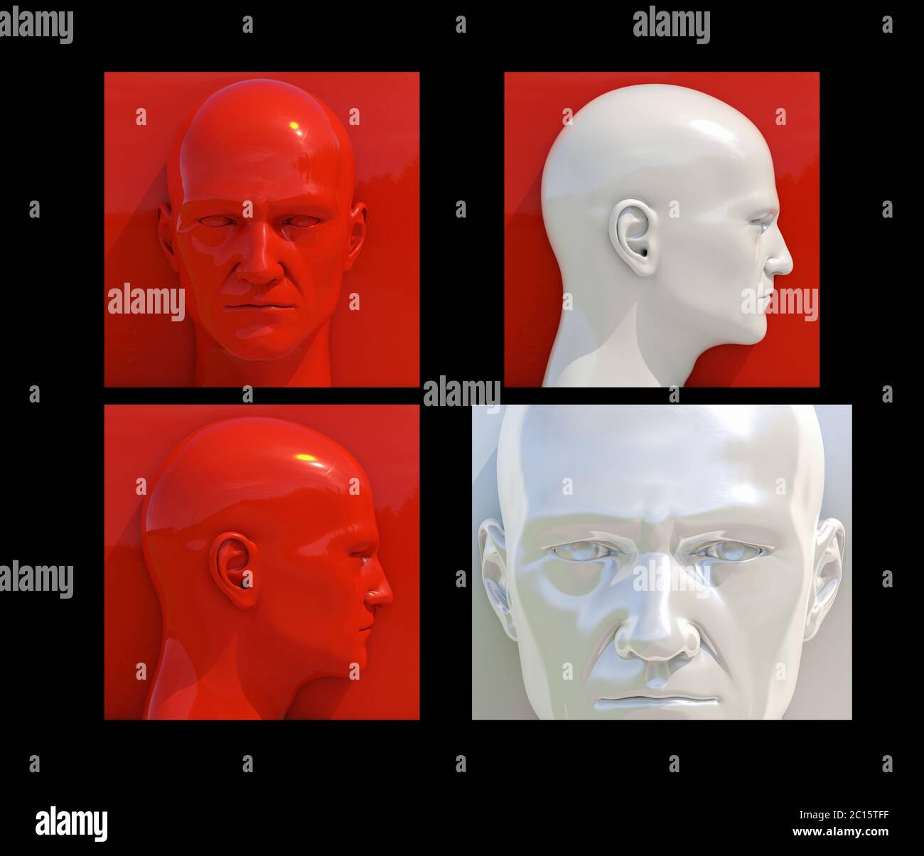 Pop Art Heads Stock Photo - Alamy