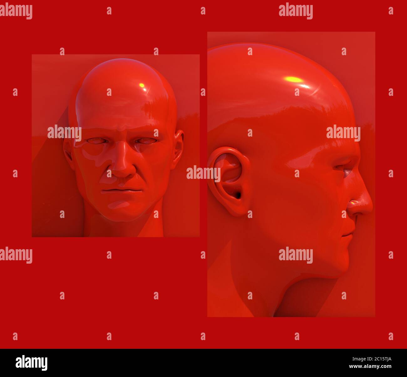 Pop Art Heads Stock Photo - Alamy