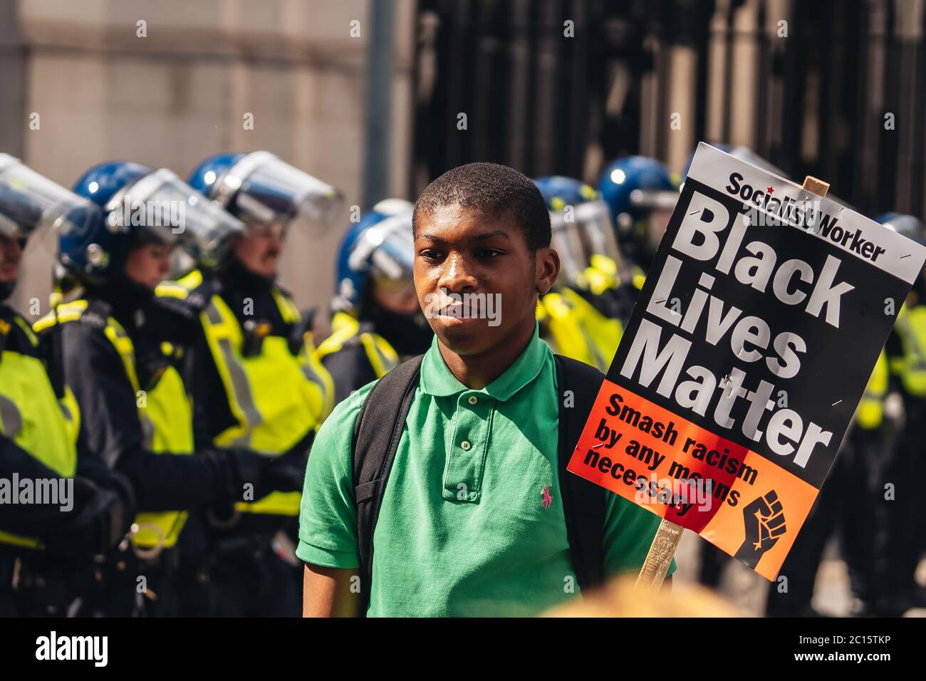London / UK - 06/13/2020: Black Lives Matter protest during lockdown ...