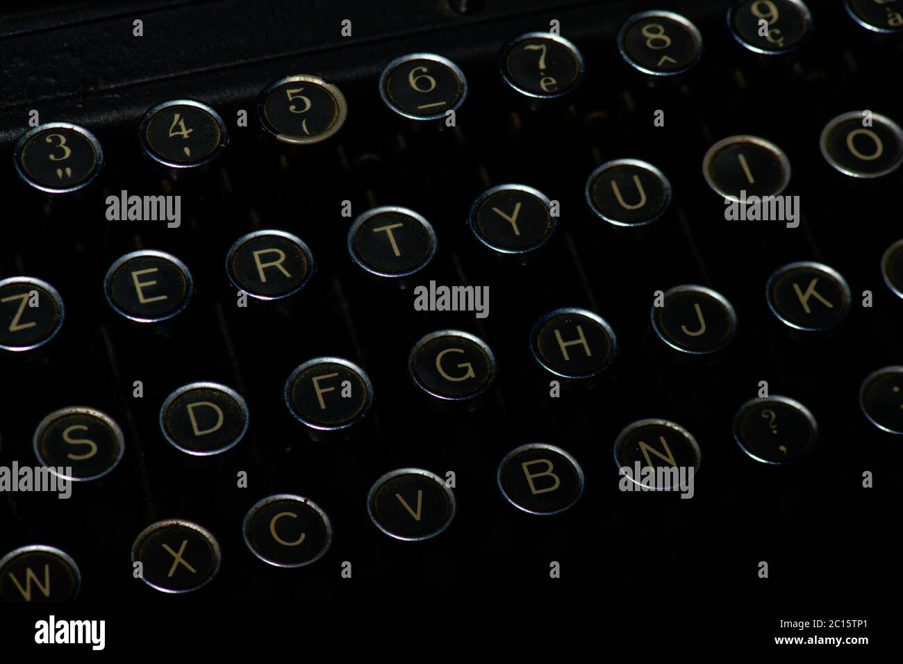 Detail of typewriter keys of the past Stock Photo - Alamy