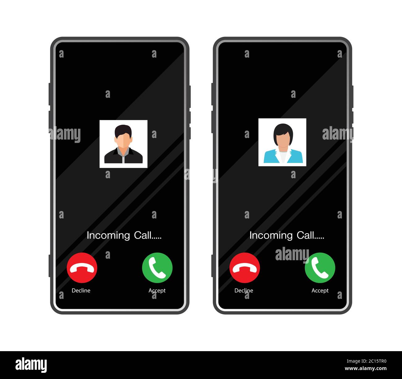 Incoming call, smartphone, Communication Connect Concept, vector design ...