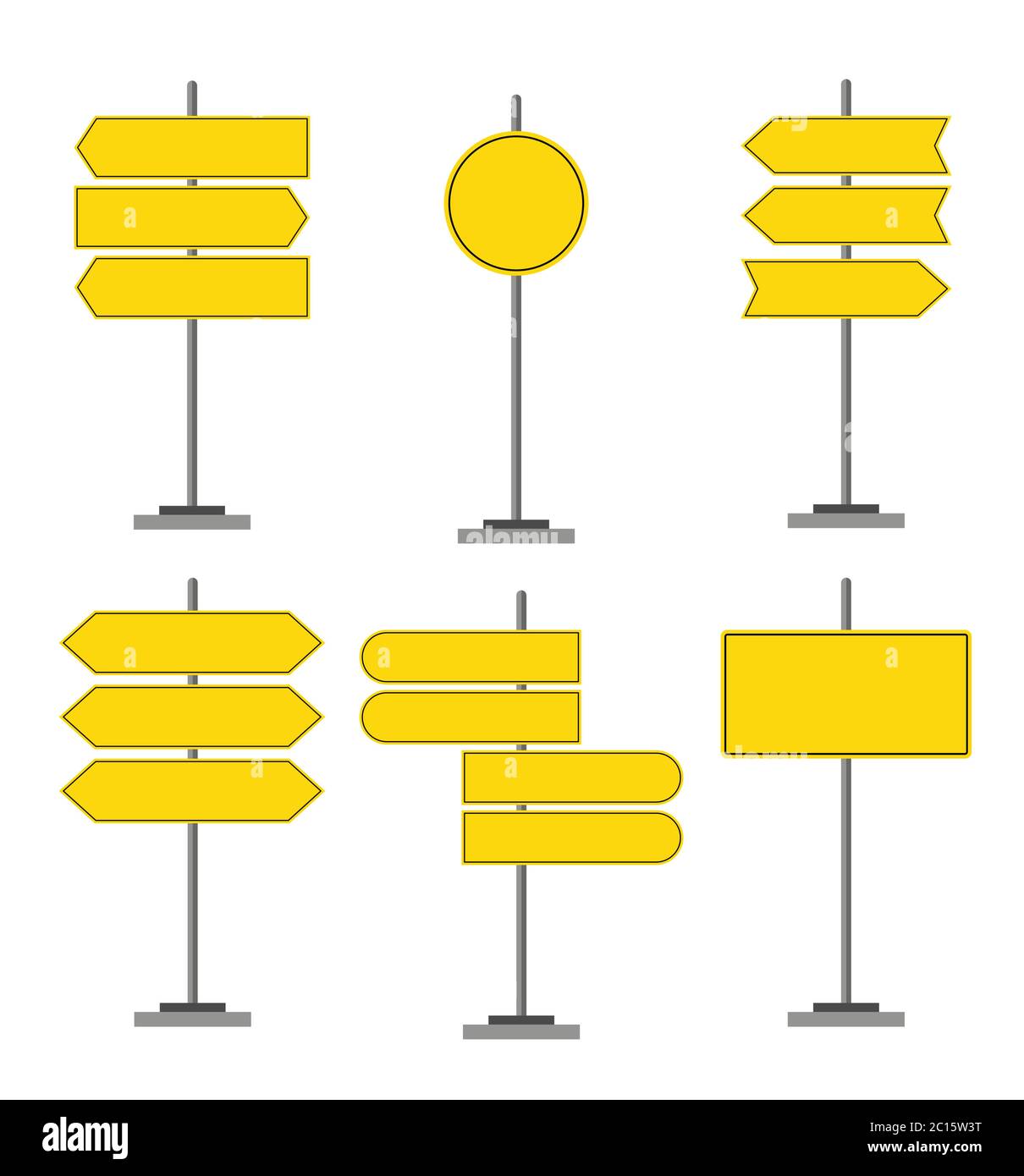 Set of road safety signs hi-res stock photography and images - Alamy