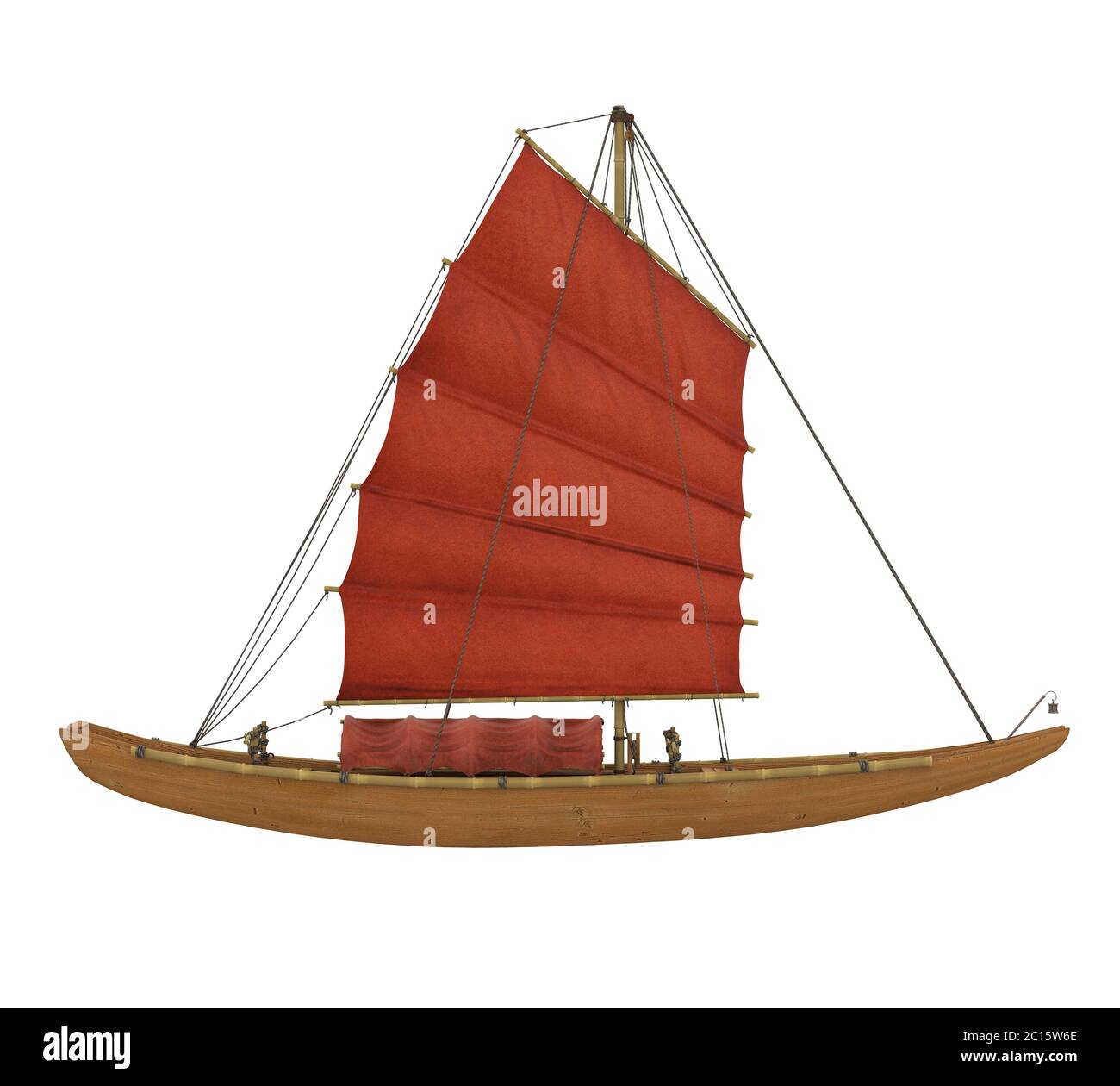 Traditional Wooden Sailboat Isolated Stock Photo - Alamy