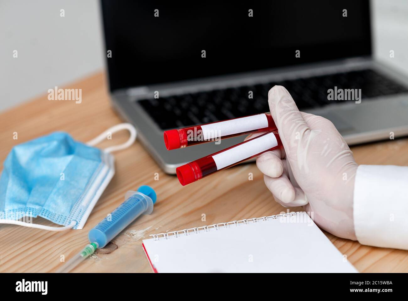 Extracted Blood Sample Vial With Lastest Technology Ready For ...