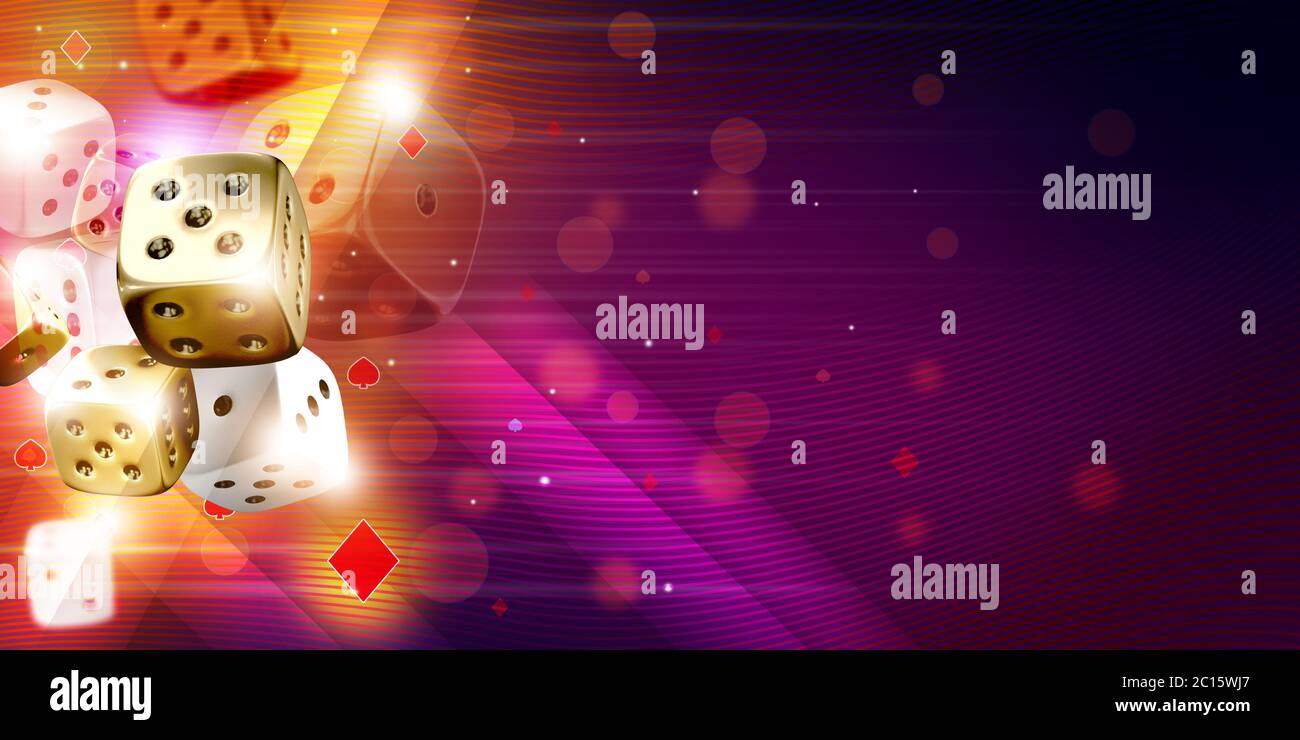 Casino theme background illustration with gambling dice concept for ...