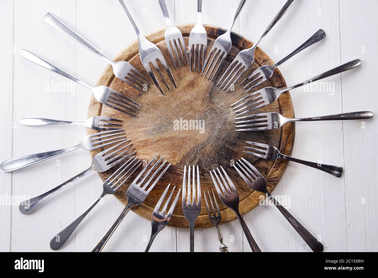 Series of Forks Stock Photo - Alamy