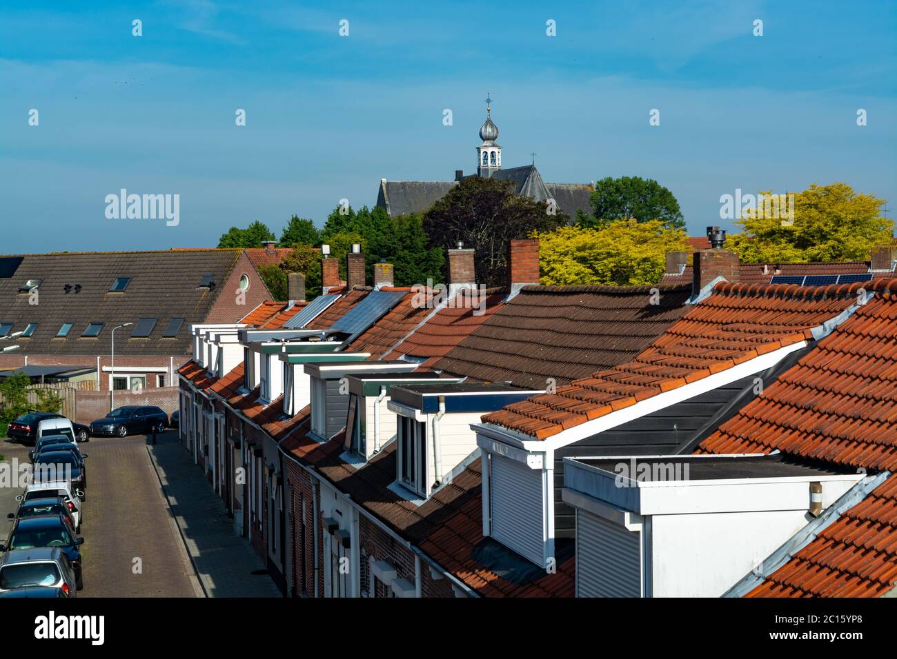 Old houses in zeeuwse village Yerseke with famous oysters wells for ...