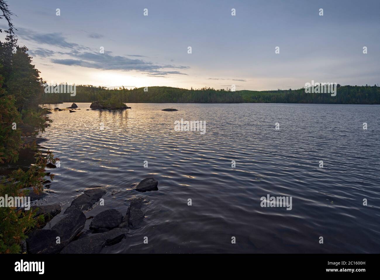 Storm Clouds at Sunrise on Long Island Lake in the Boundary Waters in ...