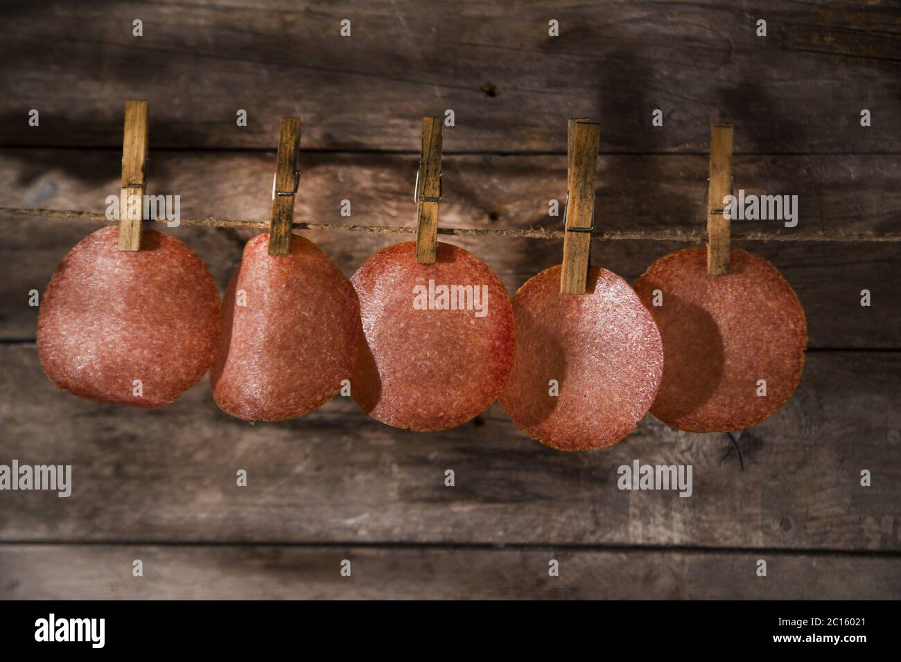 Salami hanging hi-res stock photography and images - Alamy