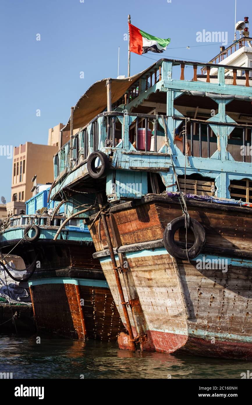 Dubai / United Arab Emirates - February 1, 2020: migrant workers ...