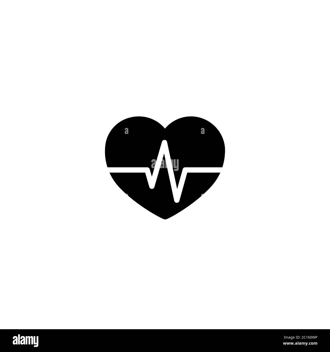 Heart, cardiogram, cardiology icon. Vector on isolated white background ...