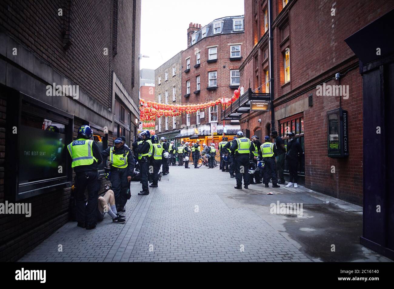 London, UK, 13/06/2020, Aftermath Far-right wing EDL demonstration with ...
