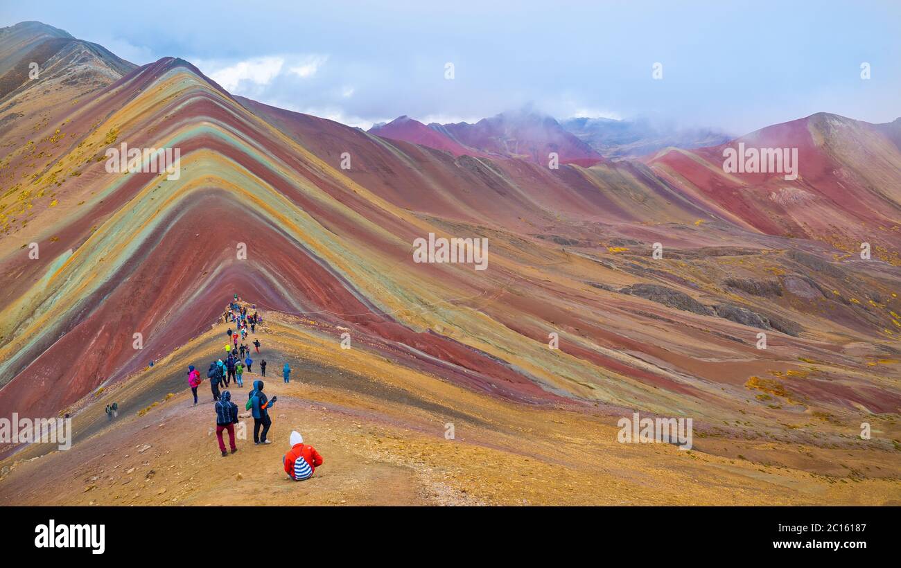 Rainbow mountain peru hi-res stock photography and images - Alamy