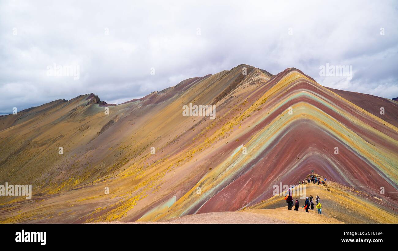 Hiking in the rainbow mountains hi-res stock photography and images - Alamy