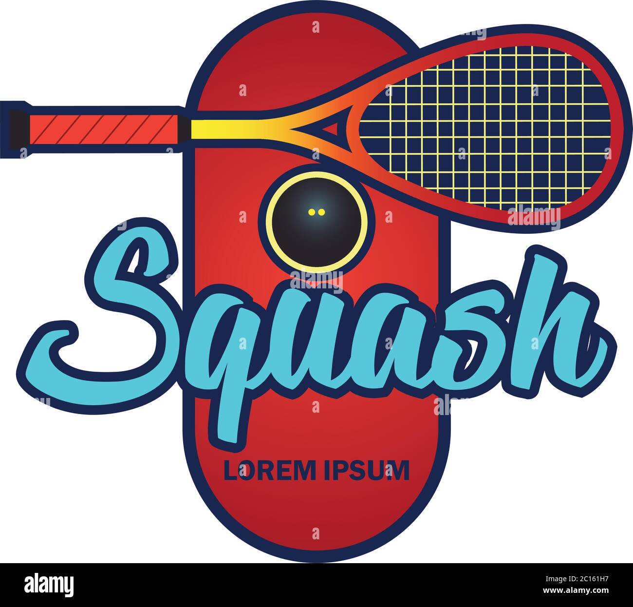 squash logo with text space for your slogan / tag line, vector ...