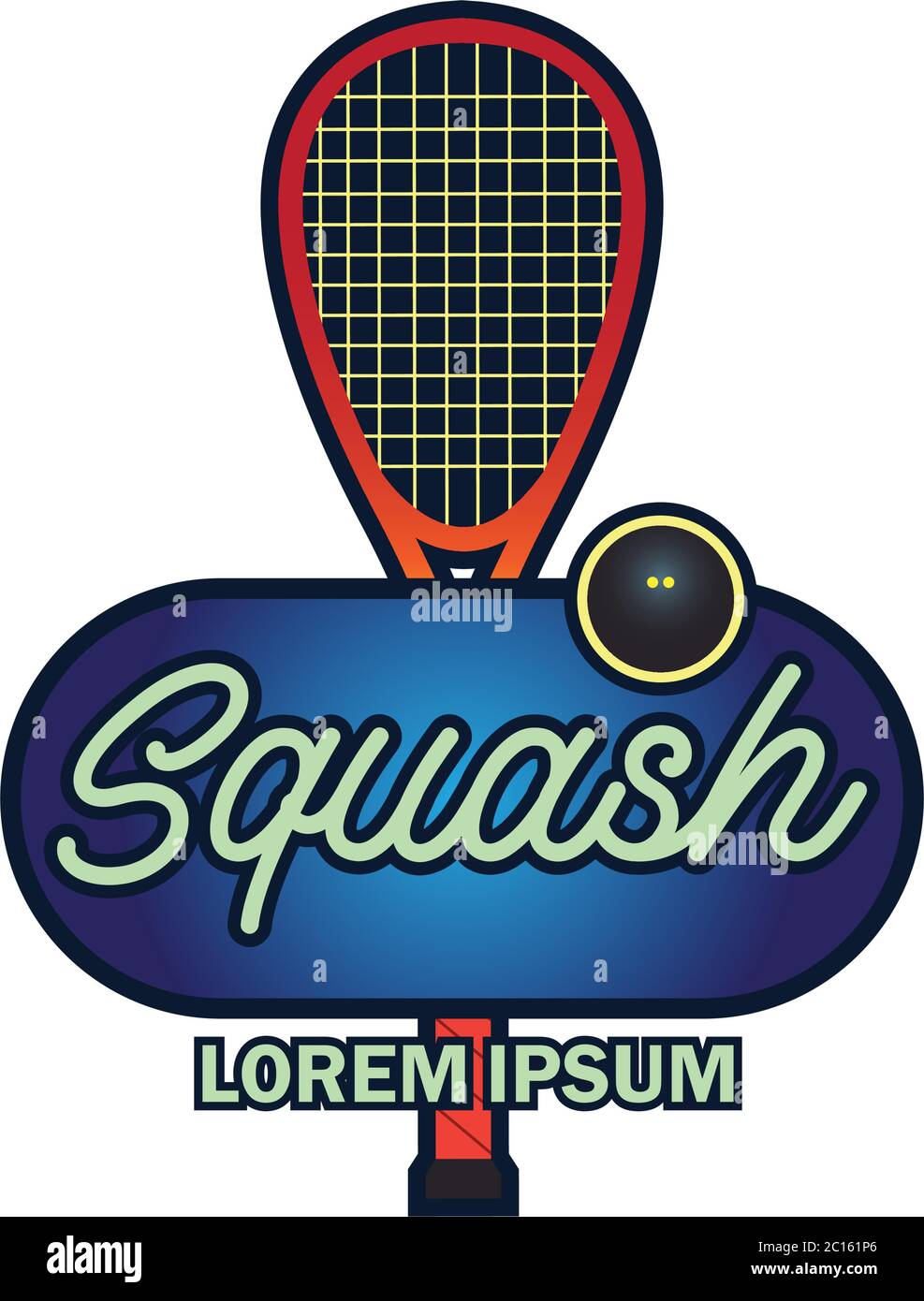 squash logo with text space for your slogan / tag line, vector ...