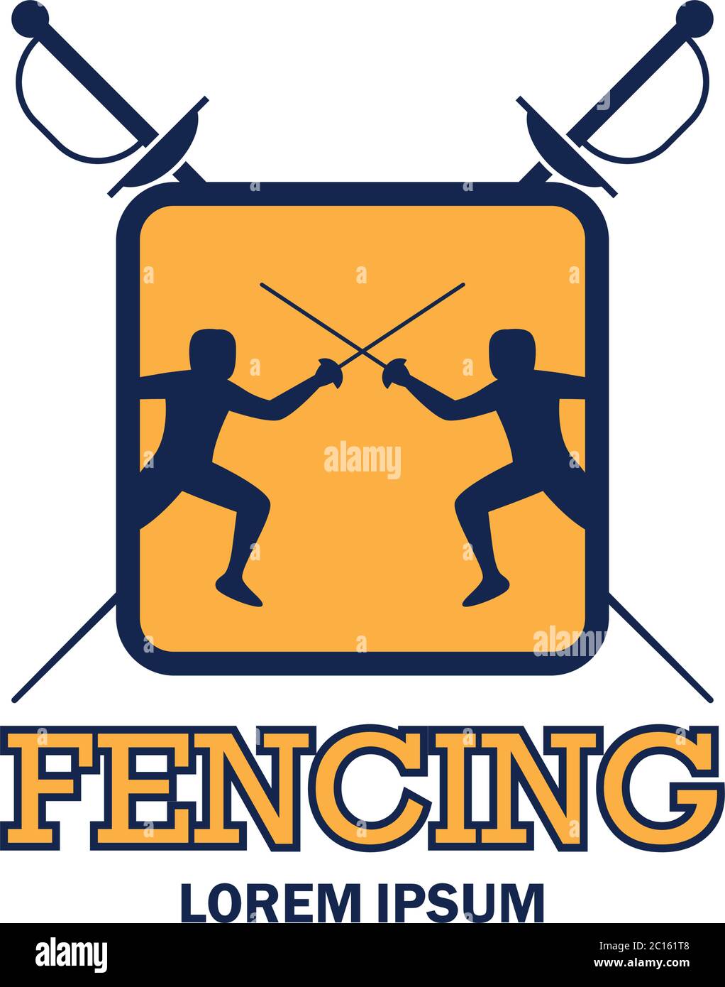fencing logo with text space for your slogan / tag line, vector ...