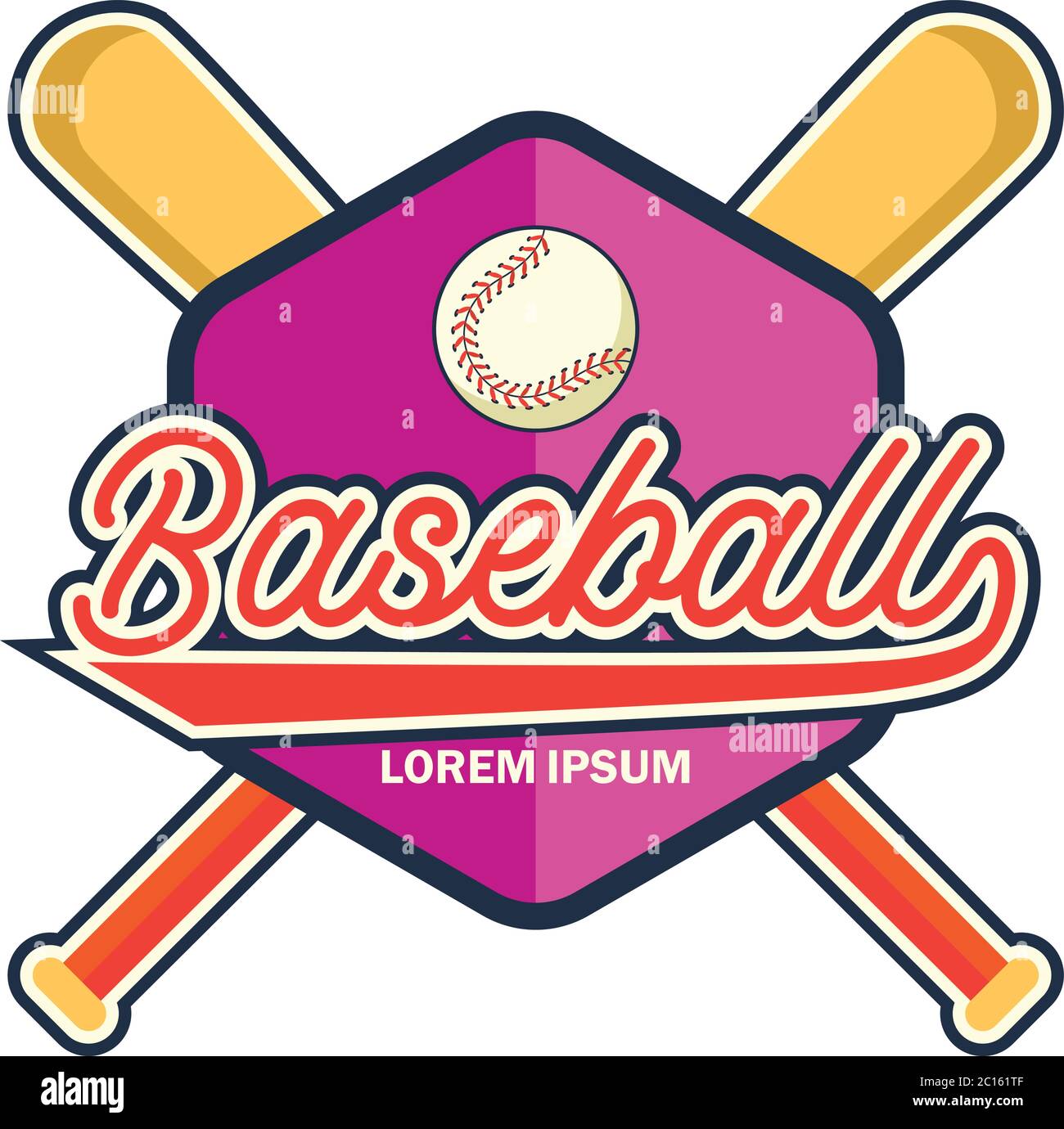 baseball logo with text space for your slogan / tag line, vector ...