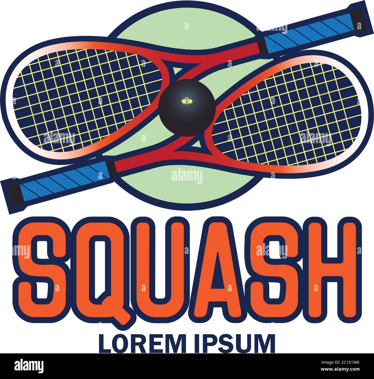squash logo with text space for your slogan / tag line, vector ...
