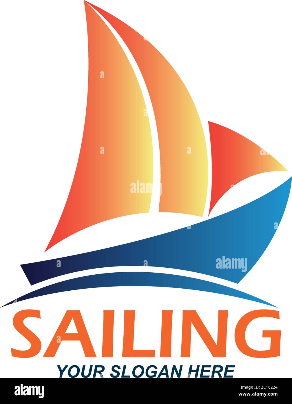 sailing logo with text space for your slogan / tag line, vector ...