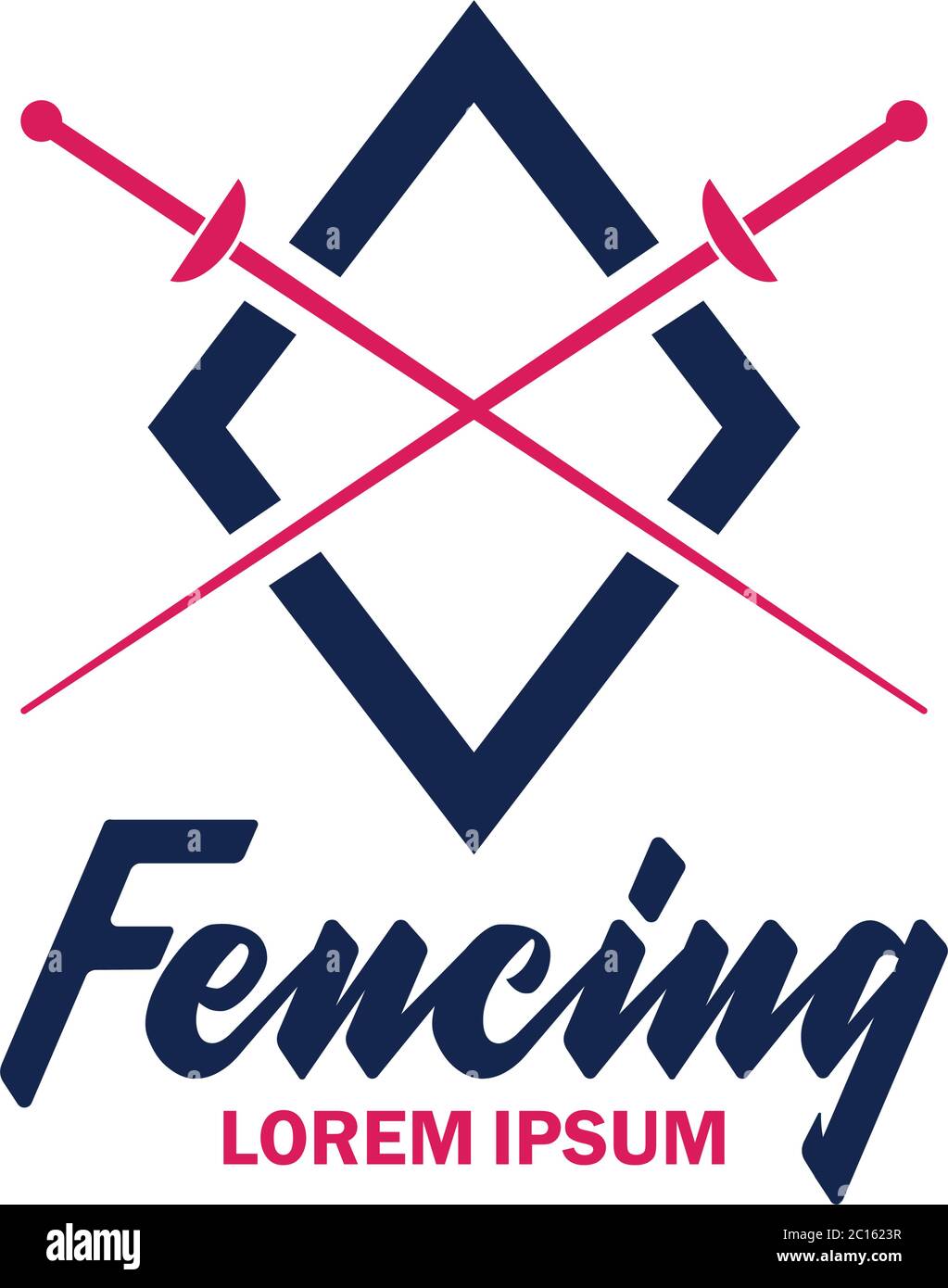 fencing logo with text space for your slogan / tag line, vector ...