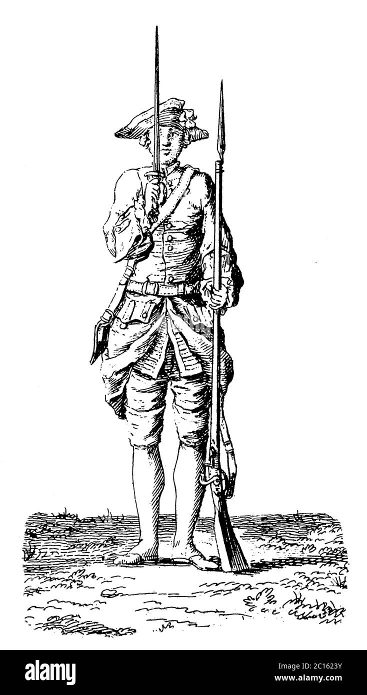 Antique illustration of a posture related to the use of the weapon ...