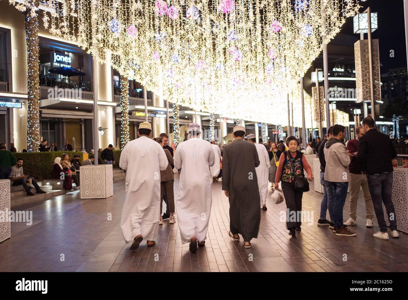 Dubai / United Arab Emirates - February 1, 2020: Local Emirati Muslim ...