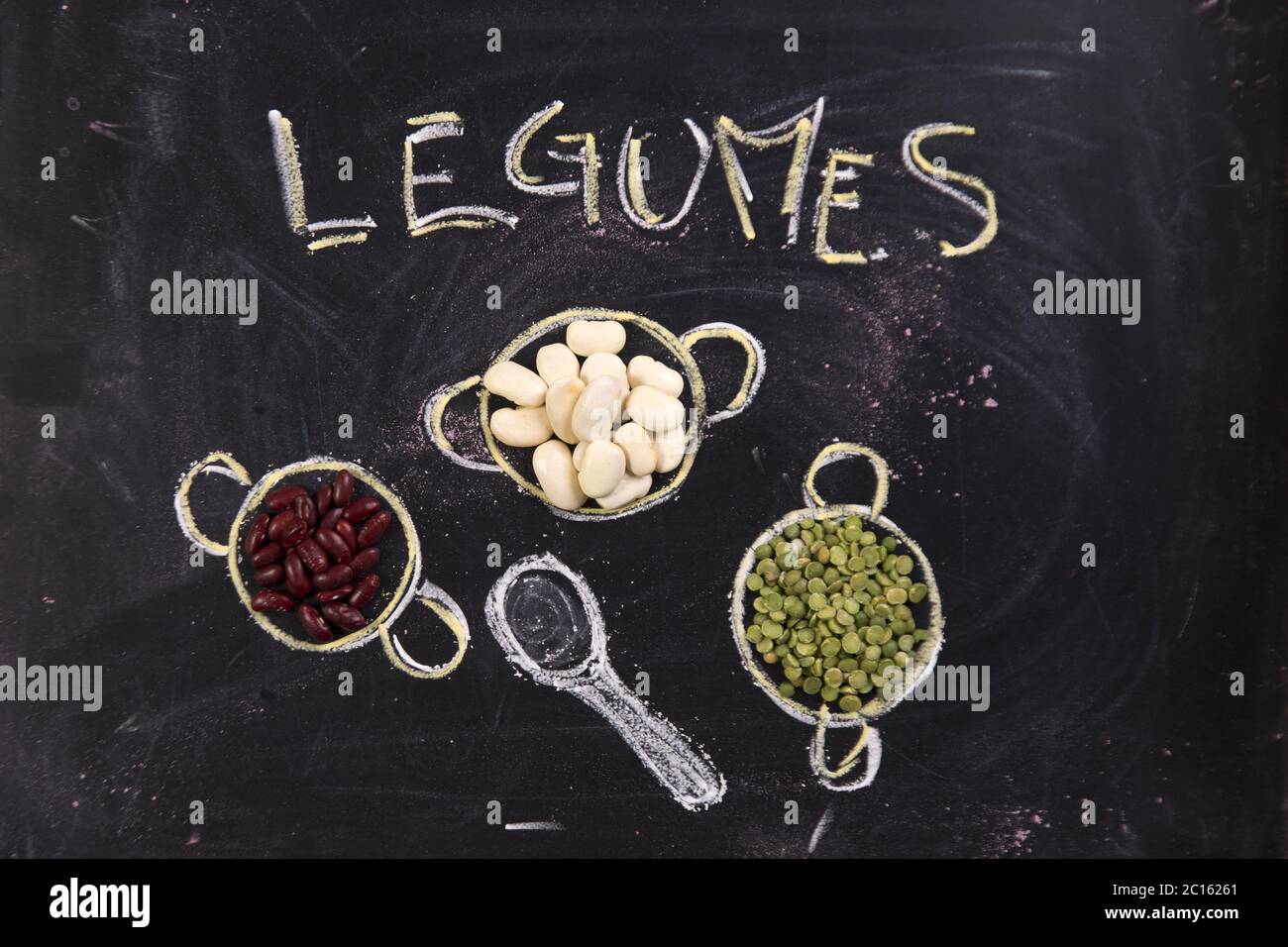 Variety of legumes Stock Photo - Alamy