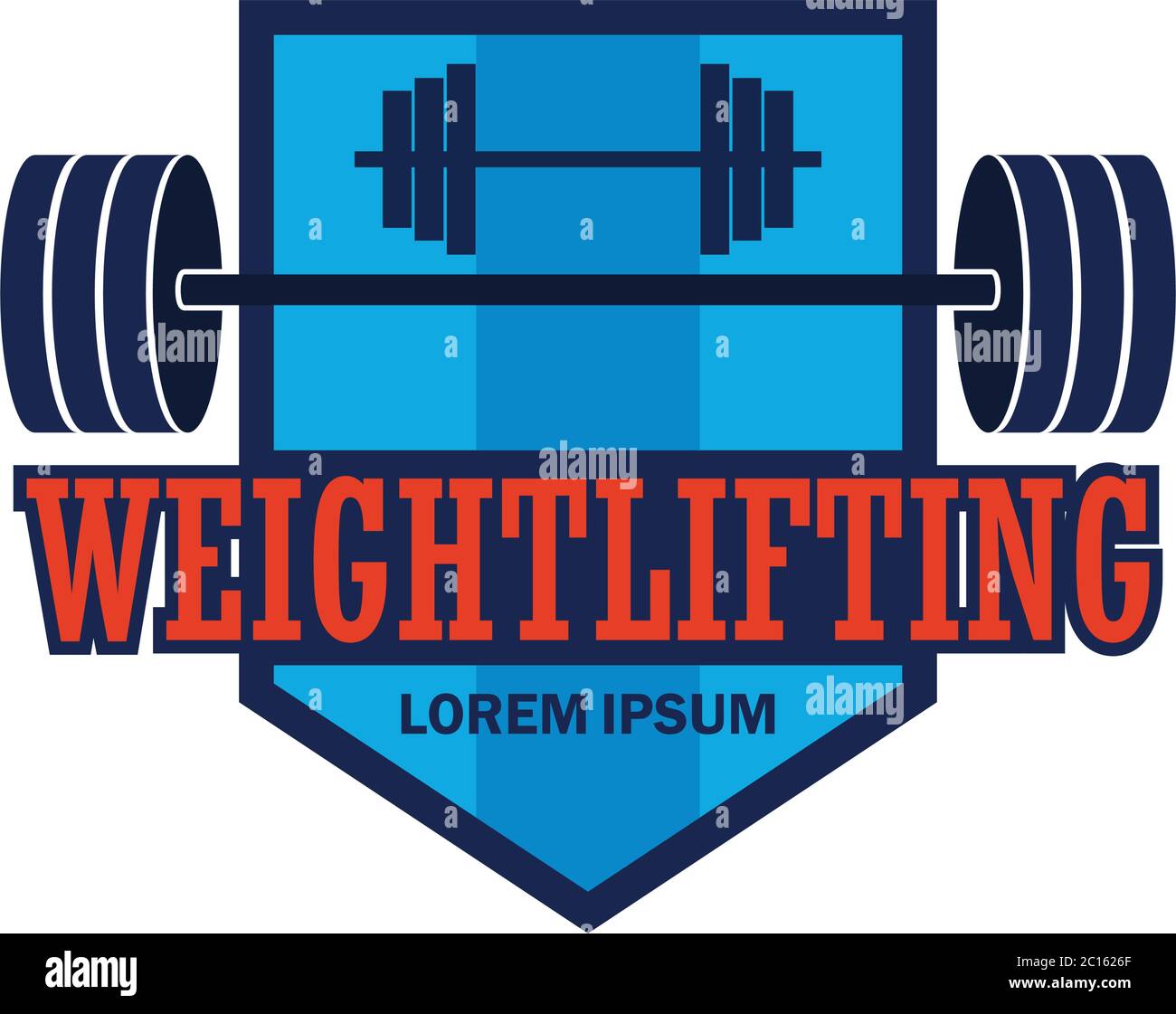 weight lifting logo with text space for your slogan / tag line, vector ...