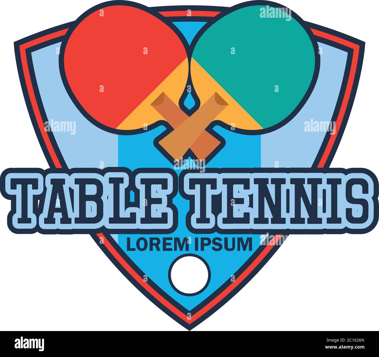 table tennis ping pong logo with text space for your slogan / tag line ...