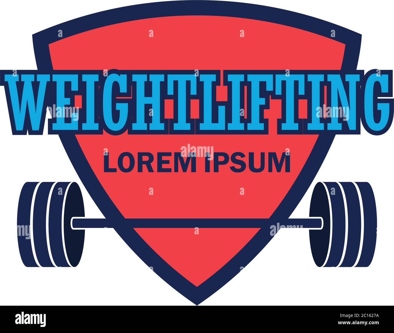 weight lifting logo with text space for your slogan / tag line, vector ...