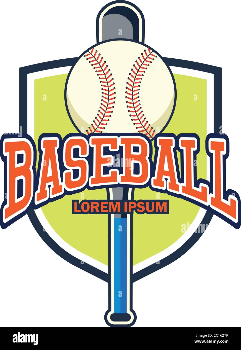 baseball logo with text space for your slogan / tag line, vector ...