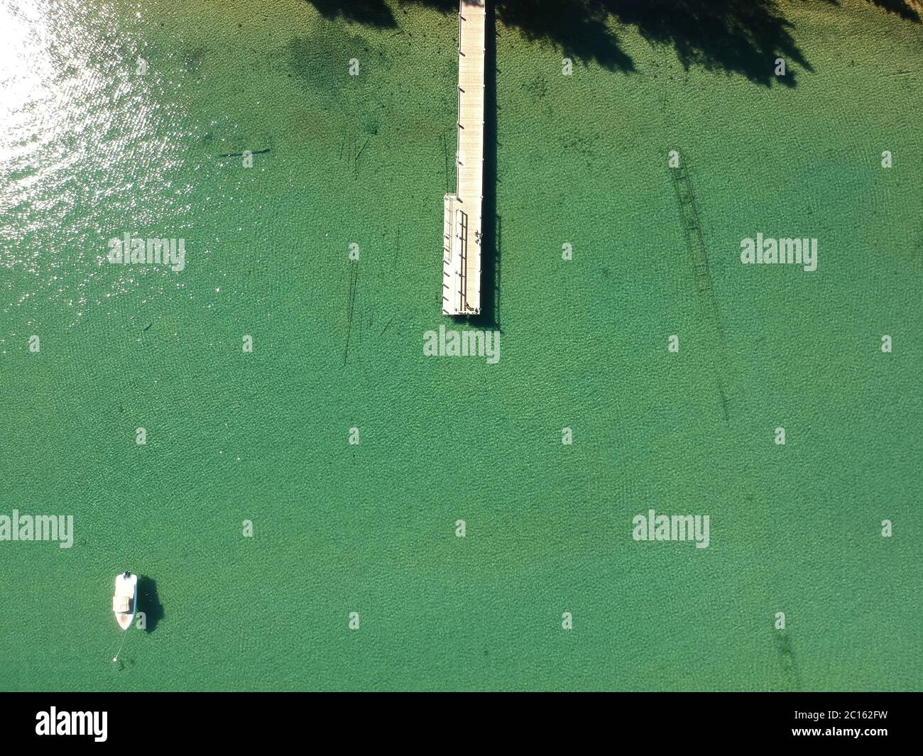 Aerial view of Pier at Lake Tahoe, forest and mountains Stock Photo - Alamy