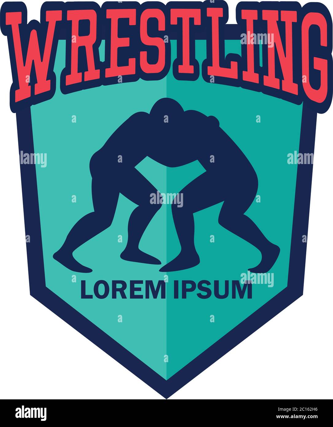 wrestling logo with text space for your slogan / tag line, vector ...