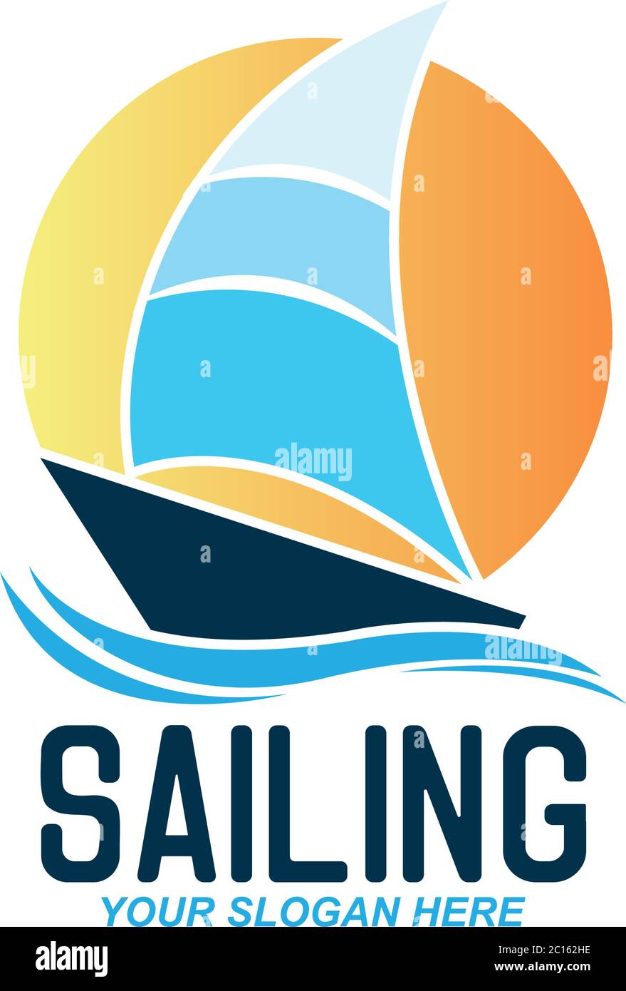 sailing logo with text space for your slogan / tag line, vector ...