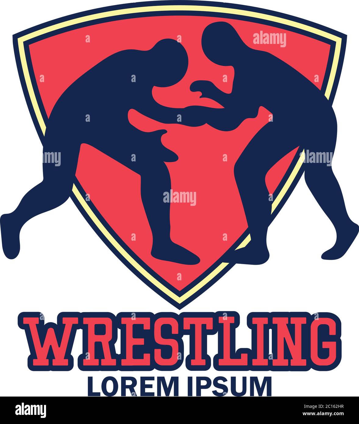 wrestling logo with text space for your slogan / tag line, vector ...