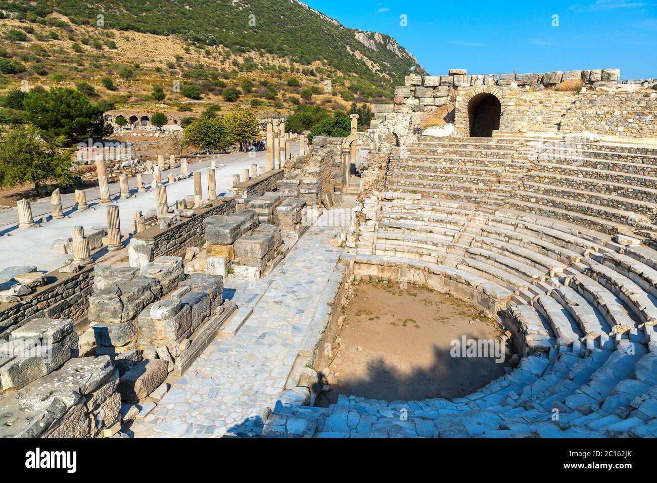 Odeon - small theater in ancient city Ephesus, Turkey in a beautiful ...