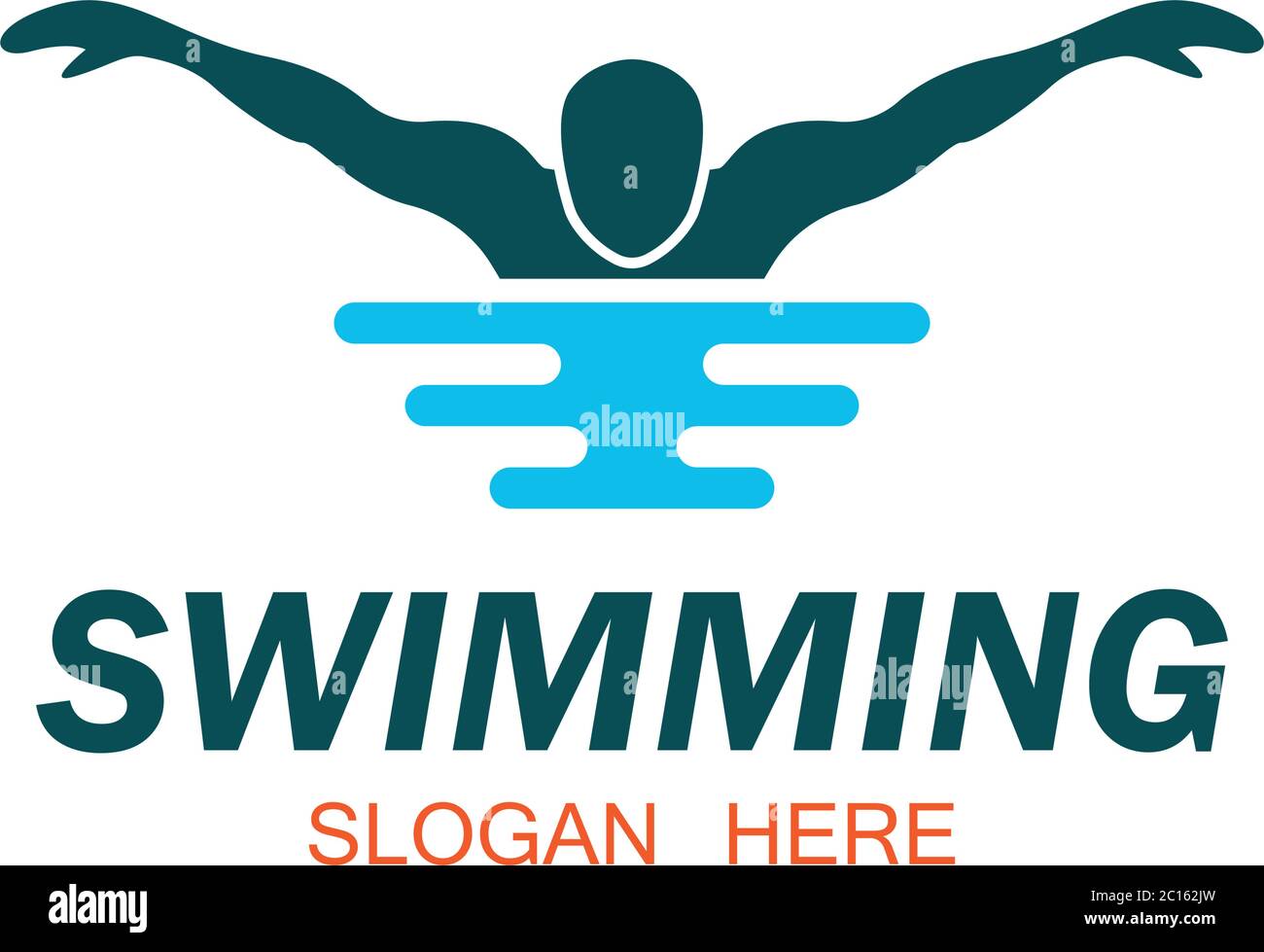 swimming logo with text space for your slogan / tag line, vector ...