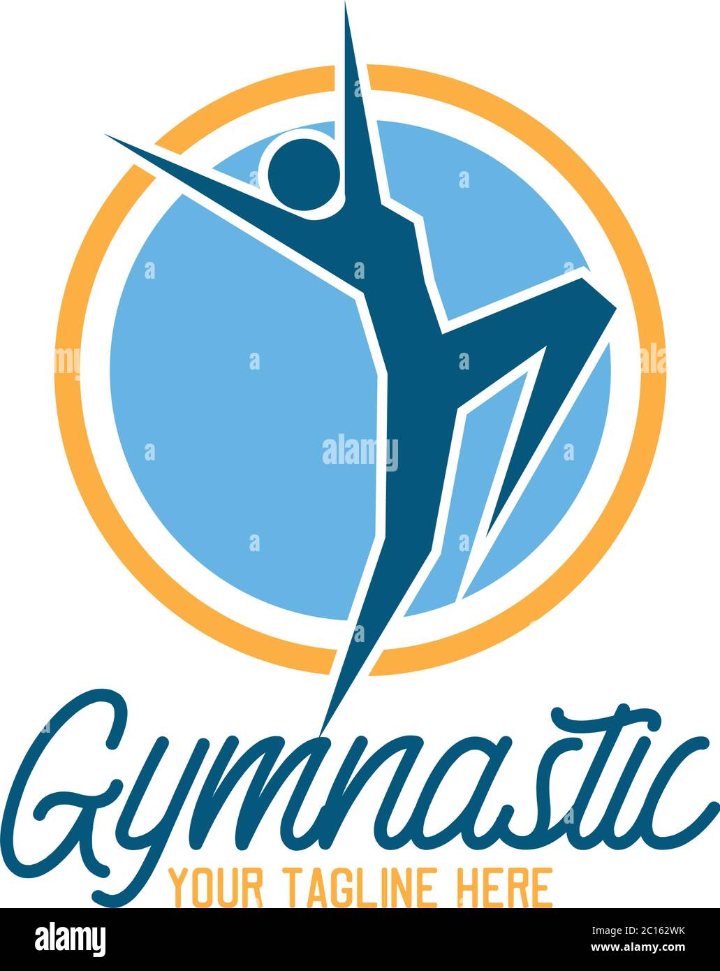 gymnastic sport logo with text space for your slogan / tag line, vector ...
